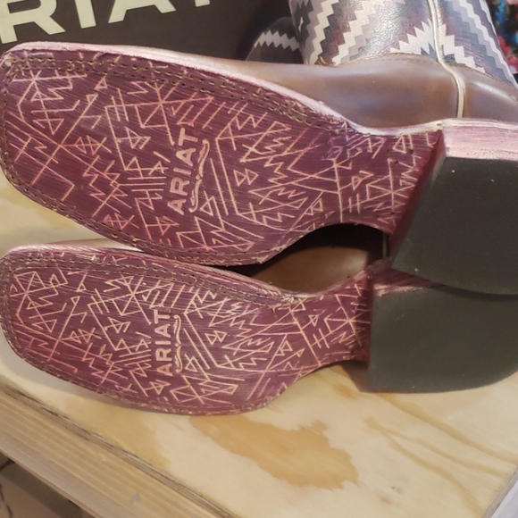 Ariat | Shoes | Amberpurple Aztec Western Boot | Poshmark